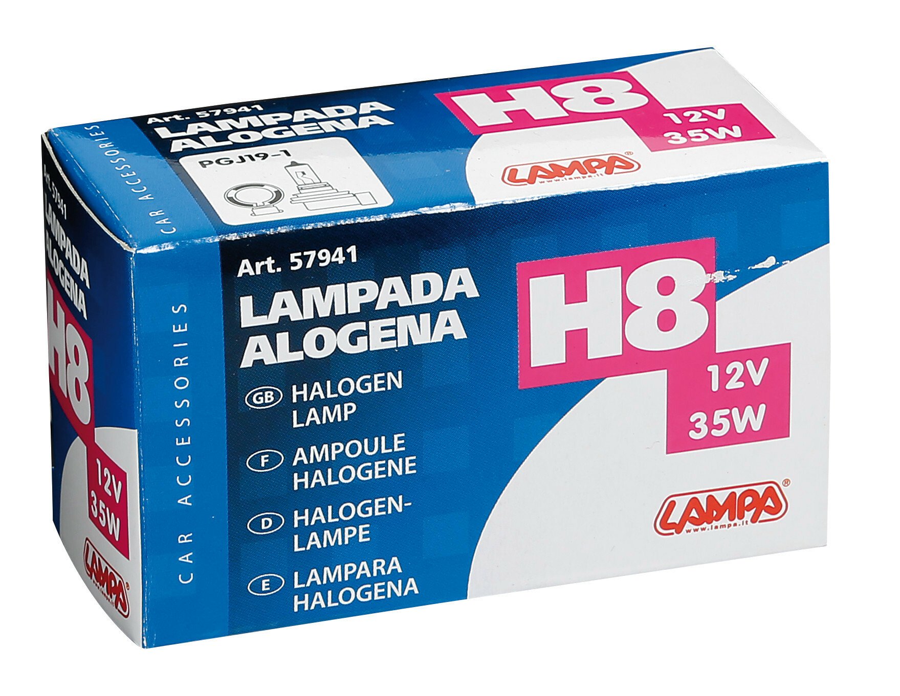 Bec halogen 12V - H8 - 35W - PGJ19-1 1buc Lampa - Cridem