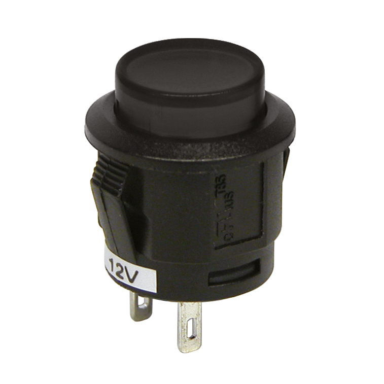 Intrerupator tip buton cu revenire Negru 12V 20A - Cridem