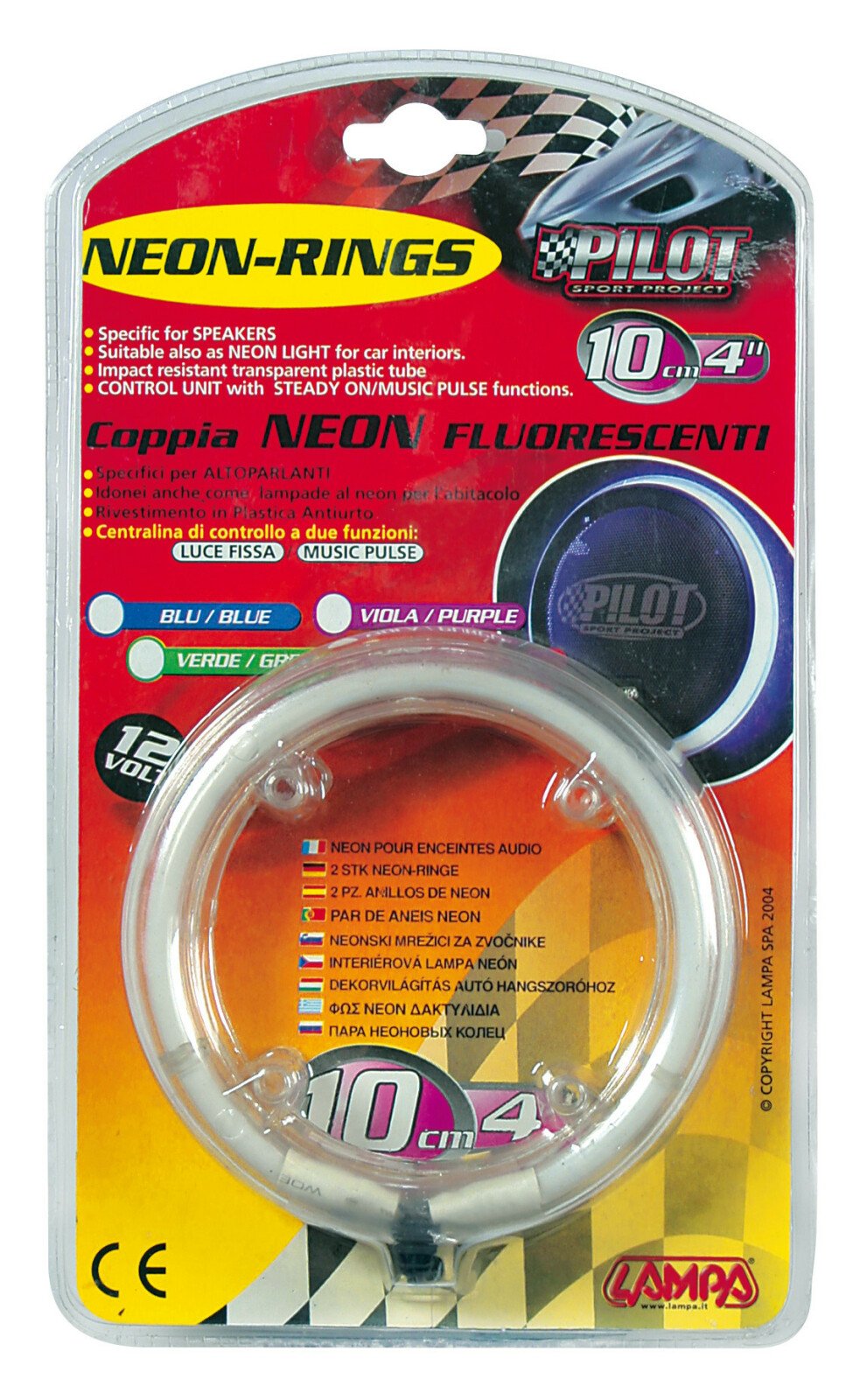 Neoane boxe cu music senzor NR-10, Ø 10cm 12V - Albastru - Cridem